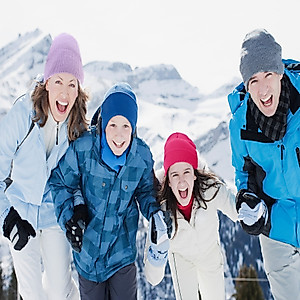 NPQQUAN Unisex Beanie Hats for Men Women Winter Knit Beanies Orange