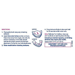 Effergrip Denture Adhesive Cream, Extra Strong Holding Power, 1.5 oz (Pack of 2)