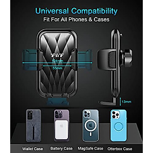 Phone Mount for Car,【Upgraded Stepless Adjustment Suction Cup】 Car Phone Holder Mount Dashboard Windshield Vent Universal Cell Phone Holder Mount for All Smartphones