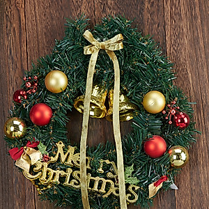 Keypan Gold Velvet Ribbon Double-Sided Handmade Glossy Fabric Trim Wooden Spool Thin Ribbon for Christmas Tree Gift Wrapping Crafts Wedding Flower Bouquet 3/8 inch x 5YD 3 Rolls