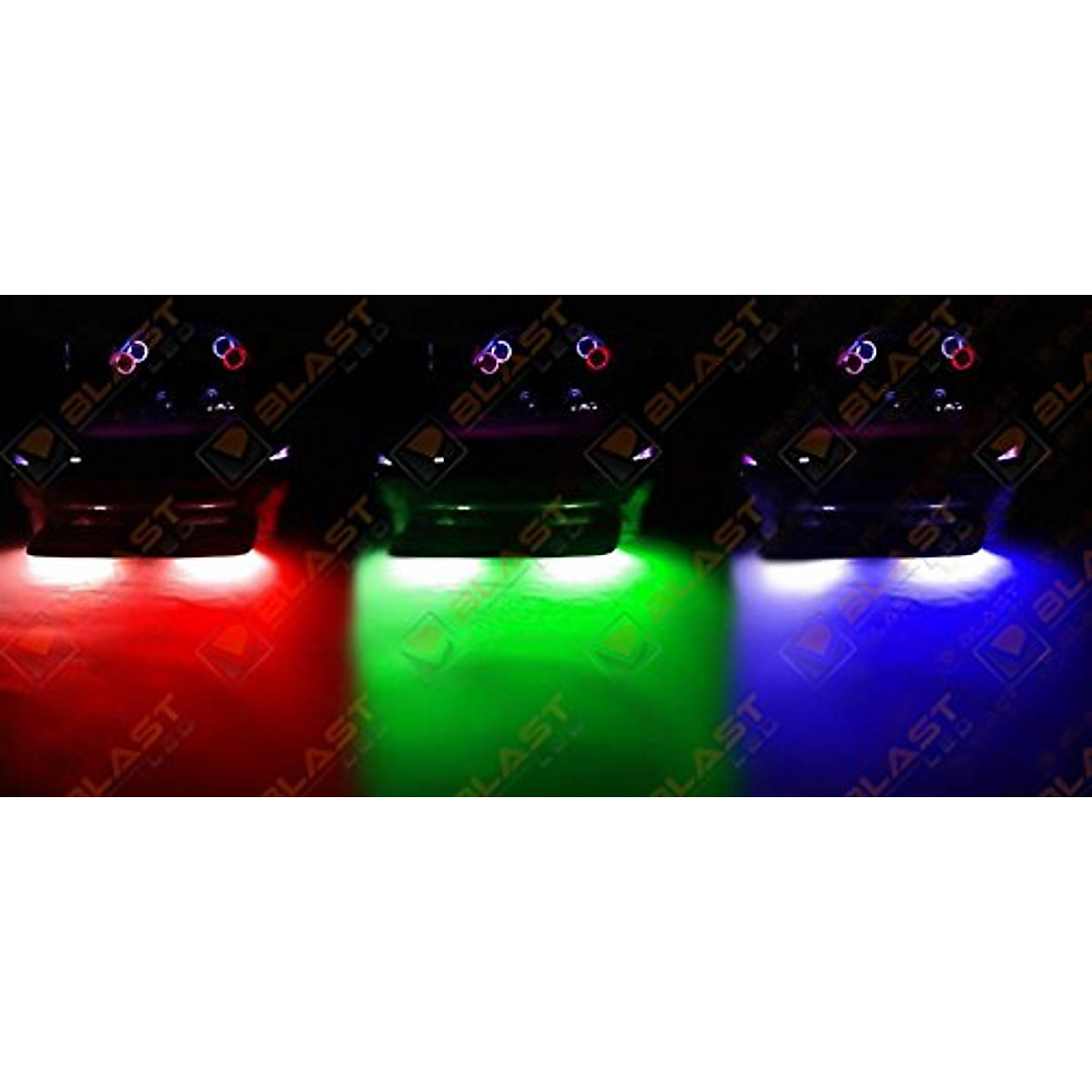 BLAST LED - NOX-SERIES-UM12 60W Multi-Color RGB LED Underwater Light Boat Marine transom Surface LED Light, Bluetooth Control
