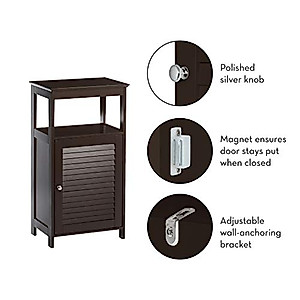 RiverRidge Ellsworth Single Door Floor Cabinet, Espresso