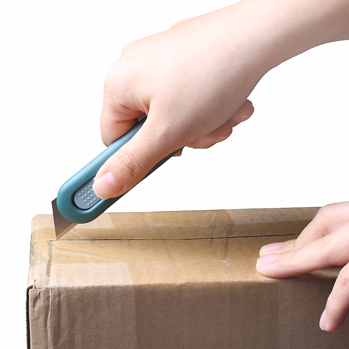 Nova Disposable Safety Knife, Utility Knife, Box Cutter, Fixed Compact Cut, Ambidextrous Feature, Ideal for Food Industry, Warehouse, for Cutting Boxes, Cartons, Packing. (3 Pack)