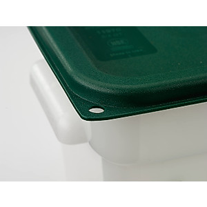 Carlisle FoodService Products Squares Square Food Storage Container Lid with Stackable Design for Catering, Buffets, Restaurants, Proprietary Blend, 2 To 4 Quarts, Forest Green