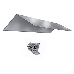 BenefitUSA 10'X20' Silver Replacement Carport Canopy Carport Top Cover for Garage Shelter, w/Ball Bungees, Cover ONLY
