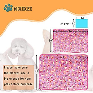 Dog Blankets for Large Dogs, 3 Pack Dog Blanket Washable 41" x 31", Fuzzy Soft Pet Mat Throw Cover for Kennel Crate Bed, Cute Paw Pattern,Waterproof Cat Blanket, Blankets for Dogs, Pet Blanket