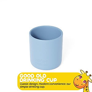 Muqee Peeko Carolina Blue Silicone Baby and Toddler Self-Eating Food Plates Set with Utensils (8 Piece Set)