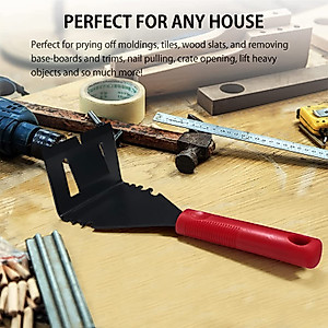 Trim Puller for Baseboard Tile Removal Tool Heavy Duty Pry Bar, Flat Pry Bar for Commercial Work, Molding, Siding and Flooring Removal