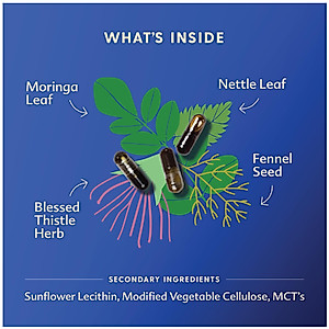 Motherlove More Milk Moringa (60 Liquid caps) Moringa-Based Lactation Supplement to Support Breast Milk Supply—Non-GMO, Organic Herbs, Vegan, Kosher