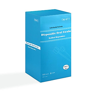 Disposable Untreated Oral Care Swabs, 250 Count (Pink+Plum)