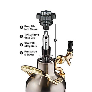 GrowlerWerks uKeg 64 CO2 Chargers 8g, Box of 10