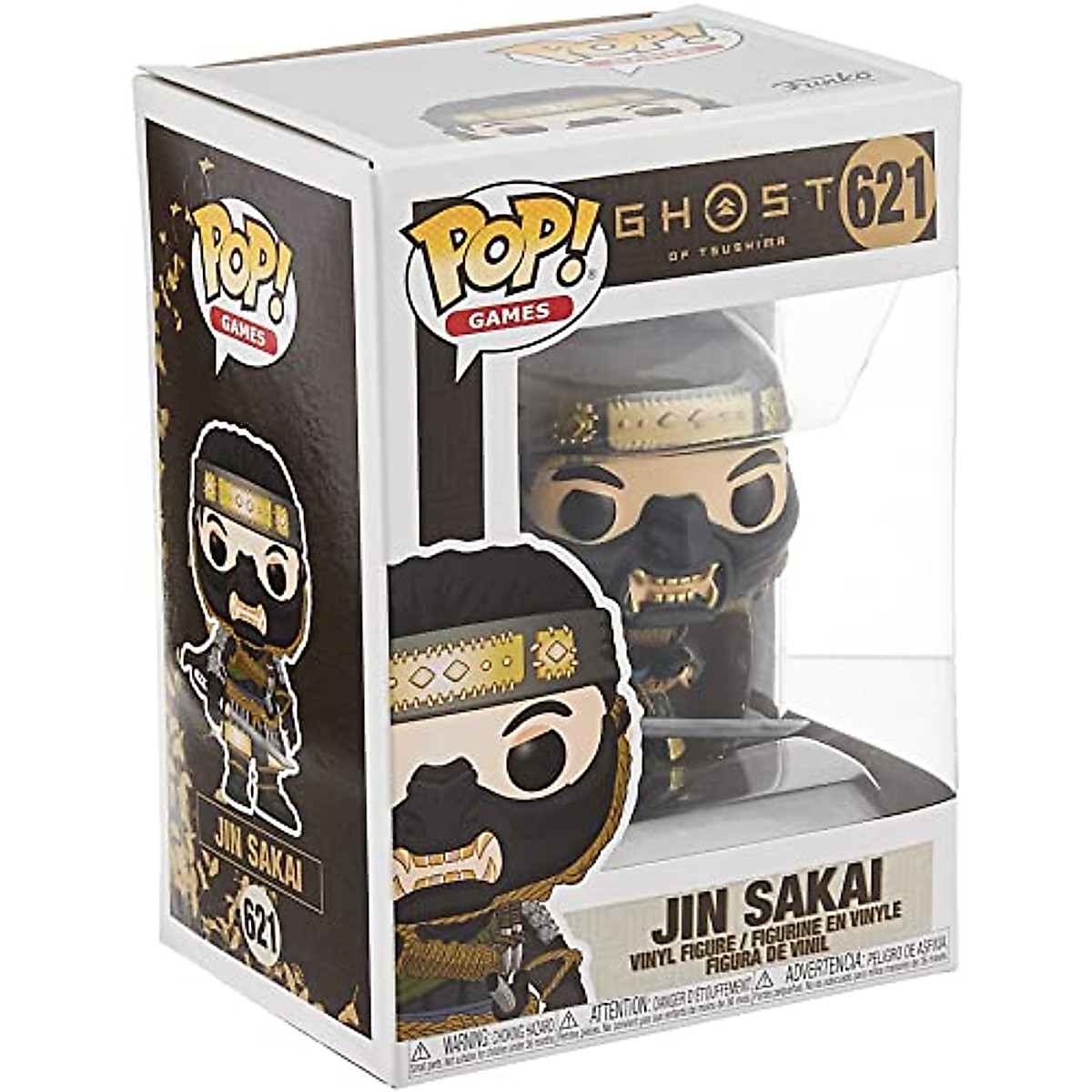 Funko 49041 POP Games: Ghost of Tsushima-Jin Sakai Collectible Toy, Multicolour, 3.75 inches