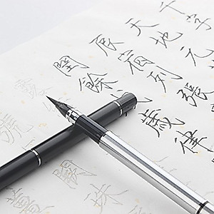 Synthetic Hair Calligraphy Pen Fountain Pen with Metal Shaft for Calligraphy