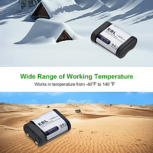 EBL 2CR5 Lithium Batteries, 6 Volt Photo Battery with PTC Protection Replacement for 245 DL245 EL2CR5 Kl2CR5