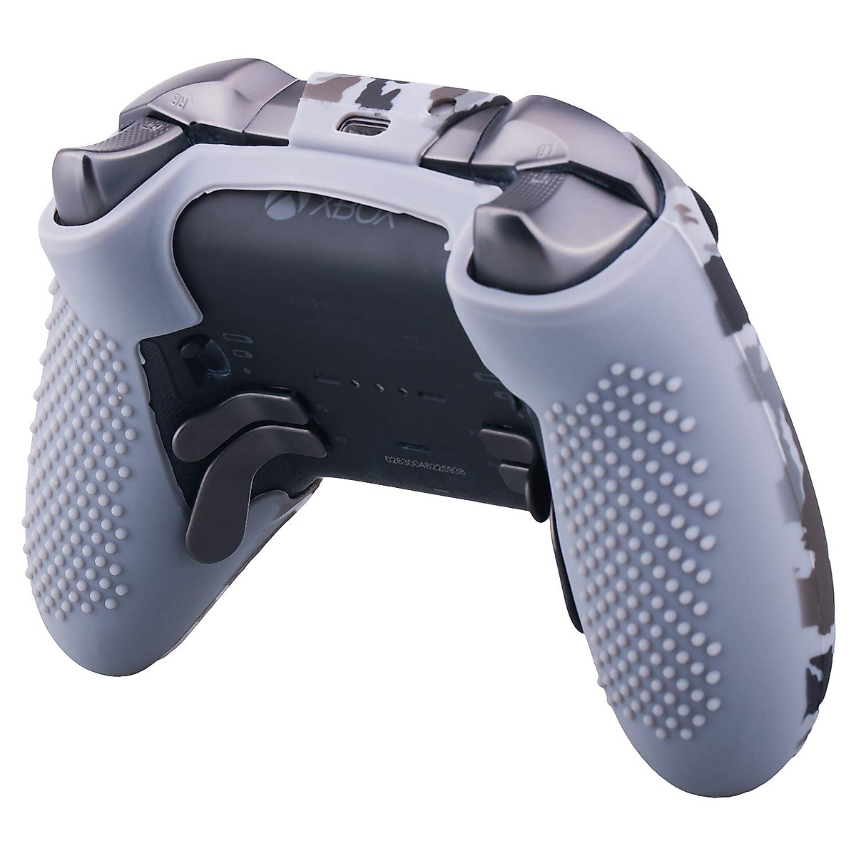 9CDeer 1 x Protective Customize Transfer Print Silicone Cover Skin Camougrey + 6 Thumb Grips Analog Caps for Xbox Elite Series 2 Controller