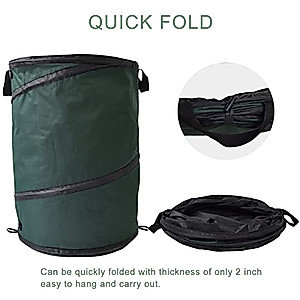 SQUEEZE master Professional Reusable Garden Waste Bags-Collapsible Container Gardening Bag-Collapsible Trash Can,Camping Waste Bag,Yard Trash Bin,Recycling Bag,Yard Waste Container,Lawn Grass Bag