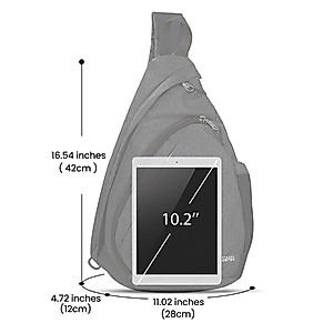 OutdoorMaster Sling Bag - Crossbody Shoulder Chest Urben/Outdoor/Travel Backpack for Women & Men (Gray)