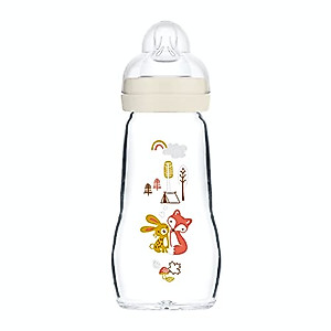 MAM BIBERON VERRE 2 MOIS ET + Garden Blanc Tétine Débit 2 (260 ml)