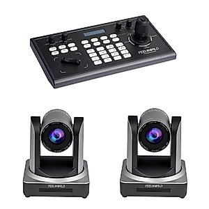 FEELWORLD 2X POE20X PTZ Camera and KBC10 PTZ Controller Bundle
