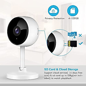 litokam Little elf Indoor Security Camera, 1080P Baby Monitor Camera with Phone App, WiFi IP Camera with Night Vision, 2-Way Audio, Motion Detection, Pet Cat Dog Cam - Compatible with Alexa, 2 Pack