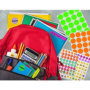 ChromaLabel 0.50 Inch Round Label Permanent Color Code Dot Stickers, 1000 Labels per Dispenser Box, Orange