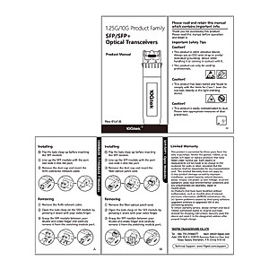 10Gtek 1.25G SFP Transceiver 1000Base-LX, 1310nm SMF SingleMode Fiber Optic Module, up to 10 km, for Cisco GLC-LH-SMD, Meraki MA-SFP-1GB-LX10, Ubiquiti UniFi, Fortinet, Mikrotik, TP-Link TL-SM311LS
