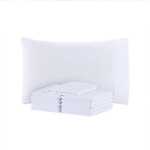 Arkwright Bulk Microfiber Queen Pillow Cases - Pack of 12 - Soft Hypoallergenic Pillowcases and Bedding Essentials for Hosts and Hotels, Standard, White