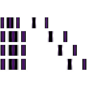 White Water Archery Laminated Purple White Black Traditional 5 Crest Arrow Wraps 15 pk Choose Length Width (5, 1.12)