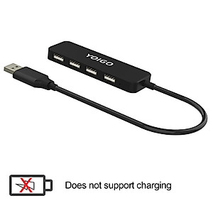 YOIGO USB hub,4 Port 2.0 USB Splitter Expander,USB hub for Laptop,MacBook,Surface Pro,PC, Flash Drive,Mobile HDD