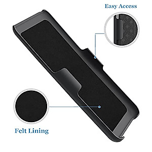 Samsung Galaxy S21 FE Case, Fingic Galaxy S21 FE Holster Case Combo Shell Slim Rugged Case with Kickstand Swivel Belt Clip Holster Shockproof Cover for Samsung Galaxy S21 FE 5G 2022, Black