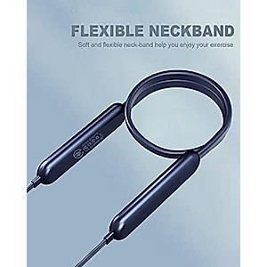Mubiao Bluetooth Headphones Neckband 20Hrs Playtime V5.0 Wireless Headset Sport Noise Cancelling Earbuds w/Mic for Gym Running Compatible with iPhone Samsung Android