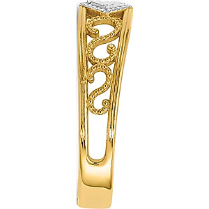 14K Yellow & Rhodium Diamond-Cut Toe Ring - Jewelry By Sweet Pea