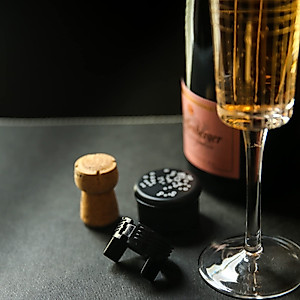 Capabunga CapaBubbles Sparkling Wine Bottle Stopper, Bubbles, Reusable Bottle Cap Good Day, Seal Open Bottles to Preserve Sparkling Wine, Beer or Other Carbonated Beverages