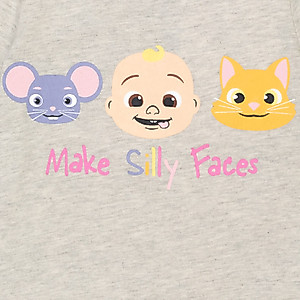 CoComelon JJ Infant Baby Girls 3 Pack T-Shirts 24 Months White