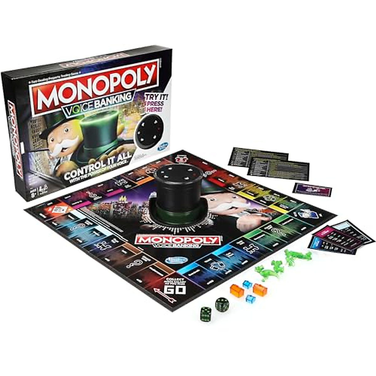 Monopoly Voice Banking Electronic Family Board Game for Ages 8 & Up