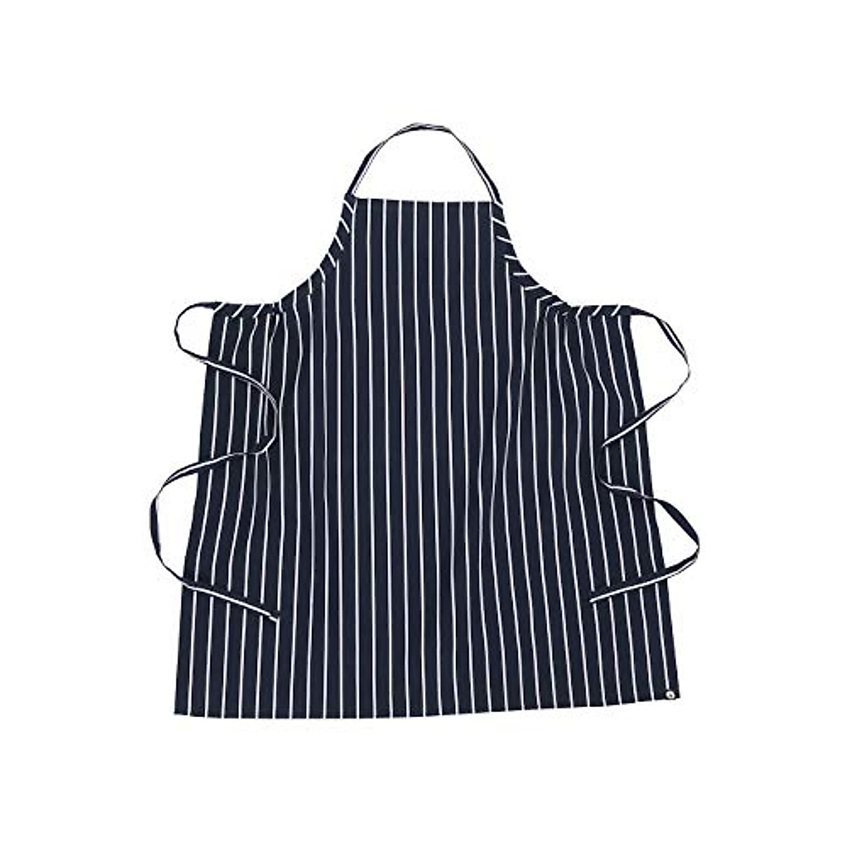 Chef Works Unisex English Chef Apron, Navy W/ Chalk Stripe, One Size