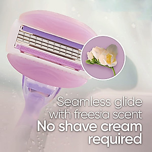 Gillette Venus ComfortGlide Womens Razor Blade Refills, 6 Count, Freesia Scented Gel Bar Protects Against Skin Irritation