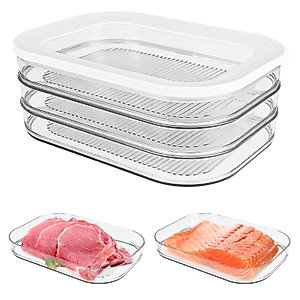 Deli Meat Container for Fridge, Stackable Food Storage Containers with Lid for Bacon, Airtight BPA Free Refrigerator Organizers and Storage for Sandwich, Lunch Meat, Cheese, Deli, Cold Cuts, Salami
