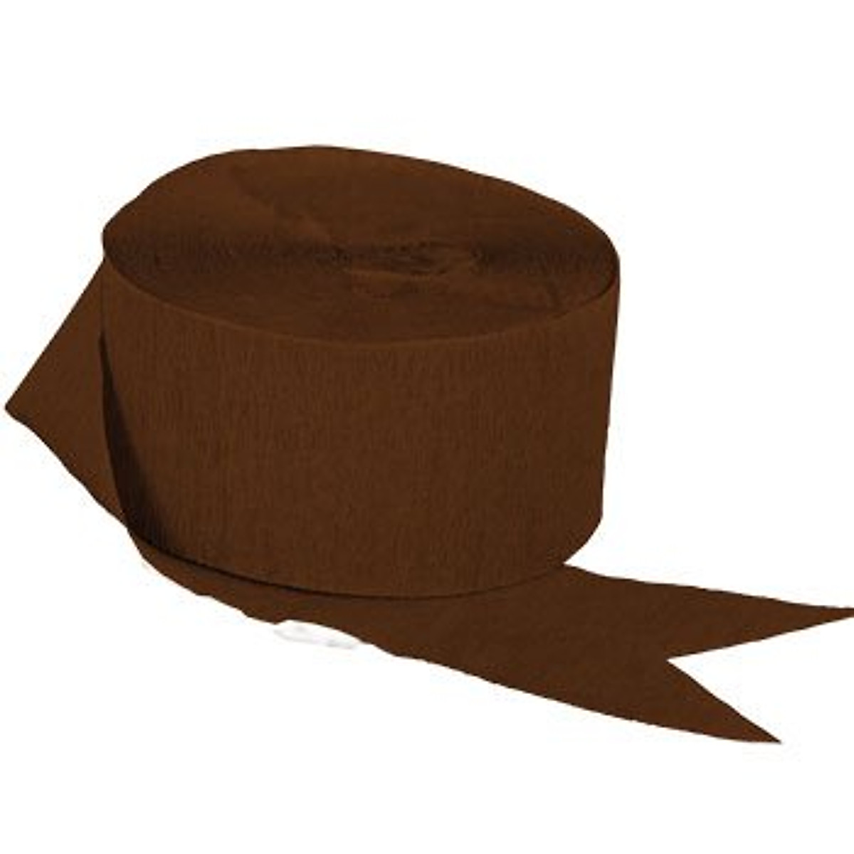 Chocolate Brown Crepe Paper Streamers, 2 Rolls, 145 Feet Total