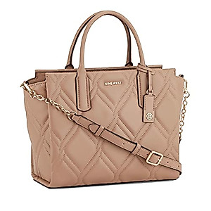 NINE WEST April Satchel, Dark Khaki