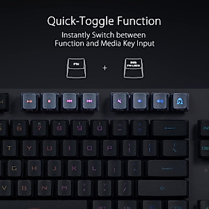 ASUS ROG Strix Scope RX TKL Wireless Deluxe, 80% Gaming Keyboard, Tri-Mode connectivity (2.4GHz RF, Bluetooth, Wired), ROG RX Blue Optical Mechanical Switches, PBT Keycaps, RGB, Wrist Rest, Black