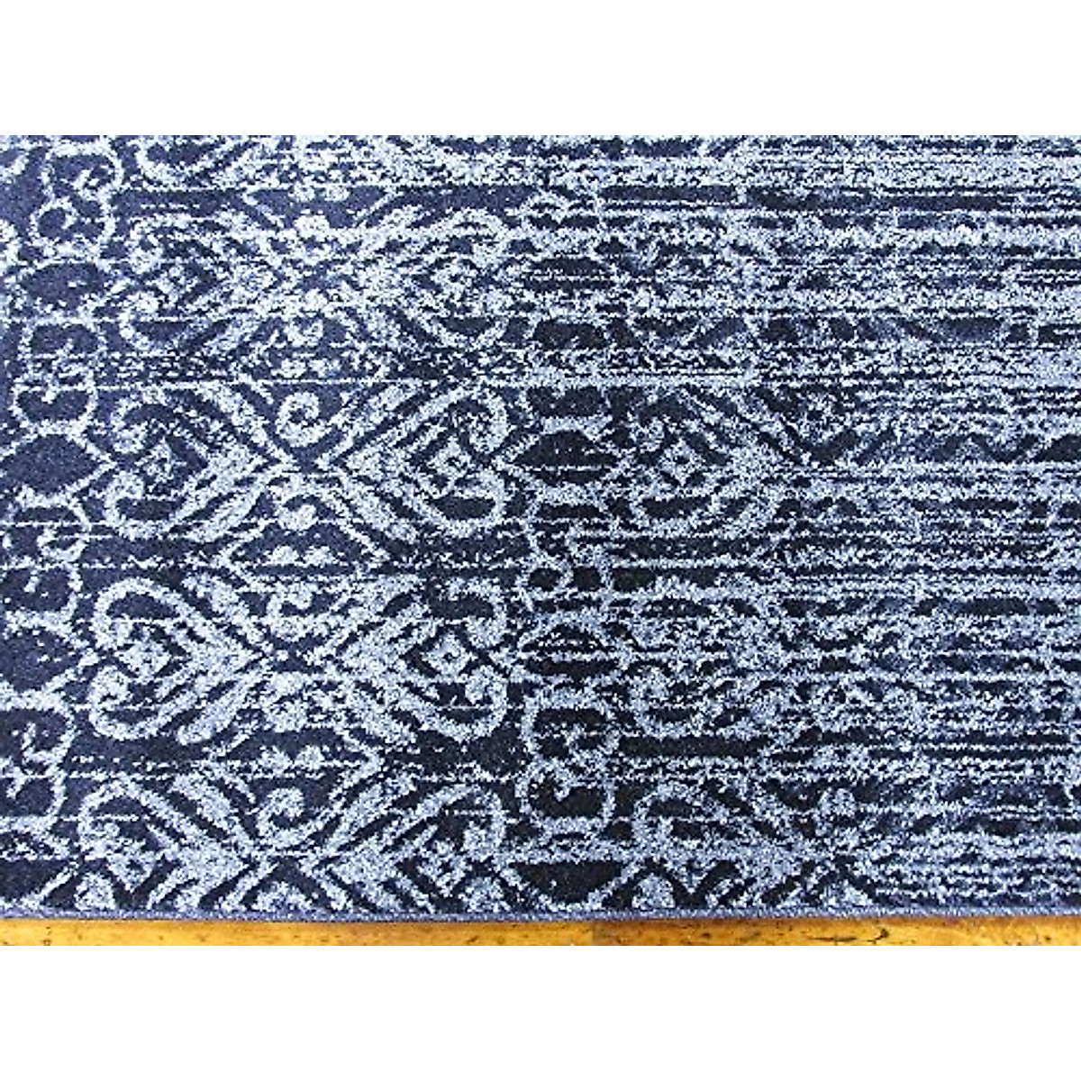 Unique Loom Del Mar Collection Area Rug - Jennifer (10' 6" x 16' 5" Rectangle, Blue/ Navy Blue)