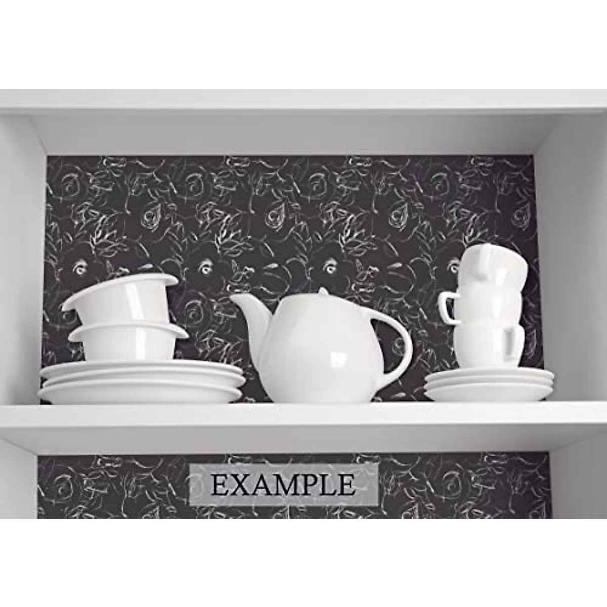 Dark Vintage Floral Contact Paper | Shelf Liner | Drawer Liner Peel and Stick Paper 1101