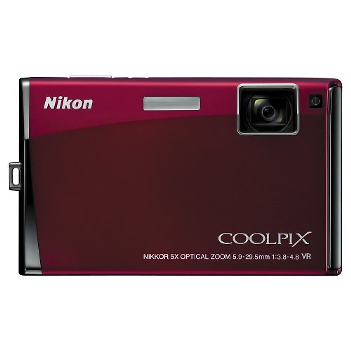 Nikon Coolpix S60 10MP Digital Camera with 5x Optical Vibration Reduction (VR) Zoom (Crimson Red)