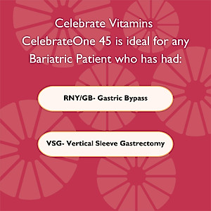 Celebrate Vitamins CelebrateONE 45 One A Day Bariatric Multivitamin with Iron Chewables, 45 mg Iron, Midnight Cherry, 30 count