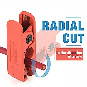 iCrimp ICP-240 Cable Stripper for AWG 12 to 4/0 Round Cables, Radial Wire Stripper with 2 Extra Blades