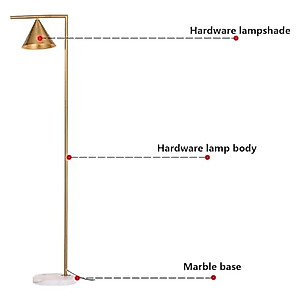 NTIYOU Floor Light Elegant Simplicity Floor Lamp, Vertical Lamp Warm Light with Hanging Metal Lampshade Metal Base Study Room Bedroom Office (Color : Black)