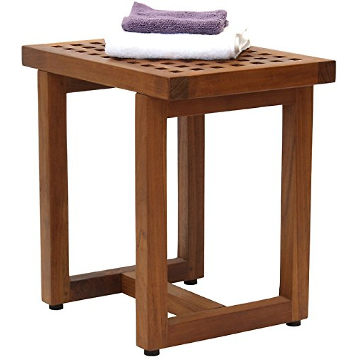AquaTeak The Original 18" Grate Teak Shower Bench & AquaTeak Premium Teak Oil