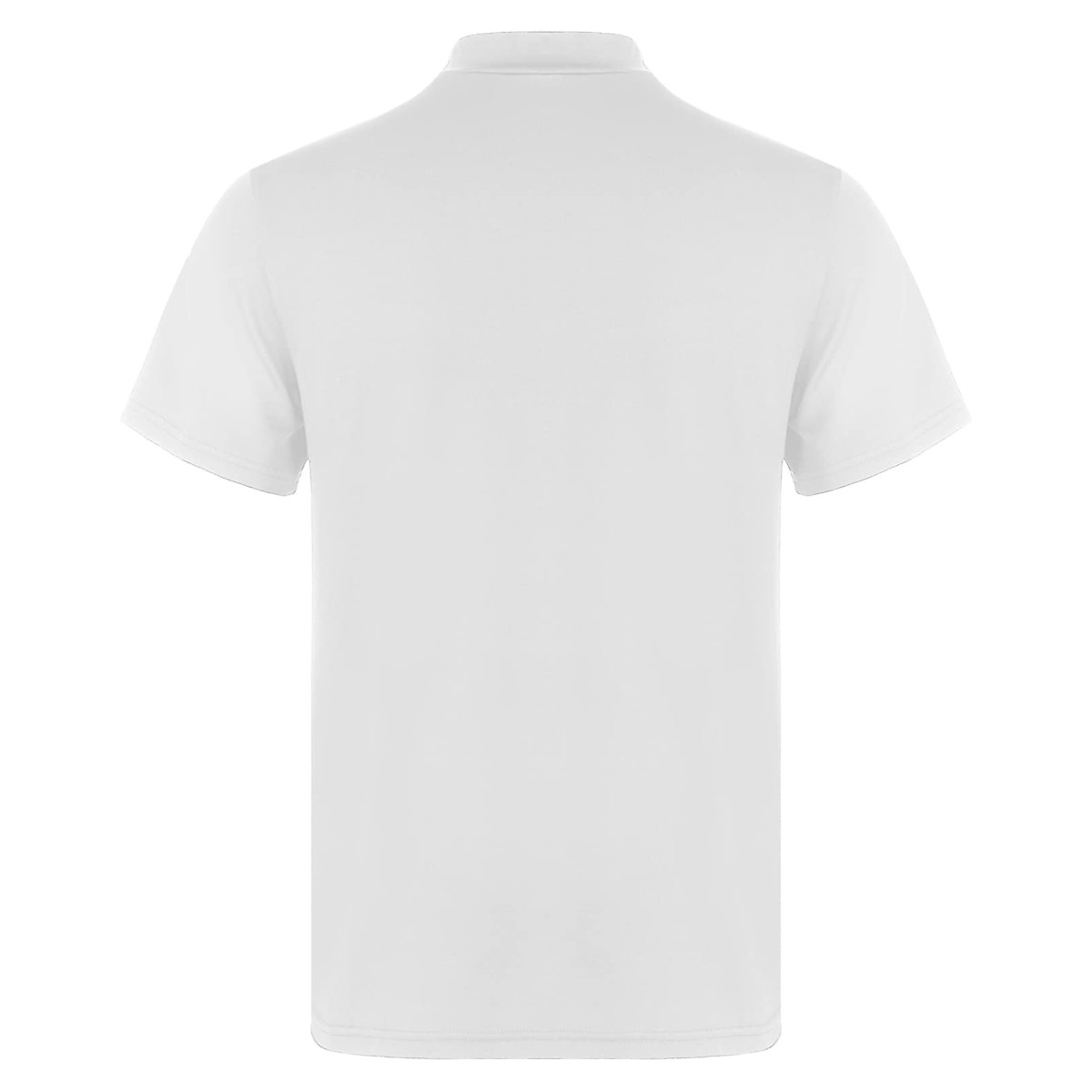 Aislor Men's Basic Shirt Tops Short Sleeve Mock Neck T-Shirts Thermal Underwear Pullovers Undershirt White A X-Large
