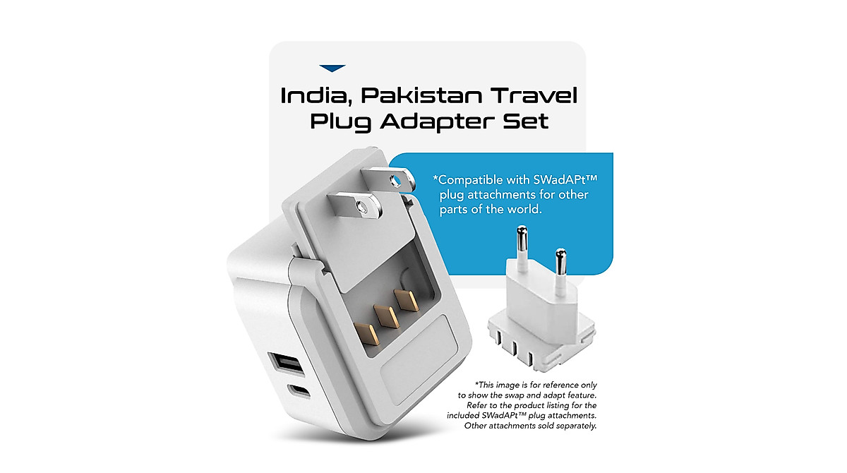 Ceptics Power Plug Adapter Set for India & Maldives